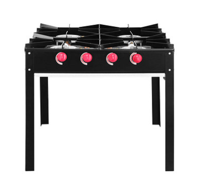 Anafe Negro Alto 4 Quemadores – MegaGastro